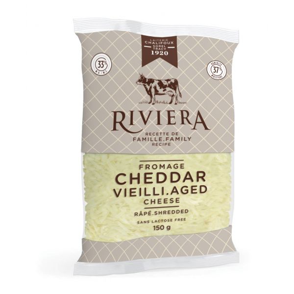 Cheddar Vieilli Râpé | Maison Riviera | Aliments du Québec