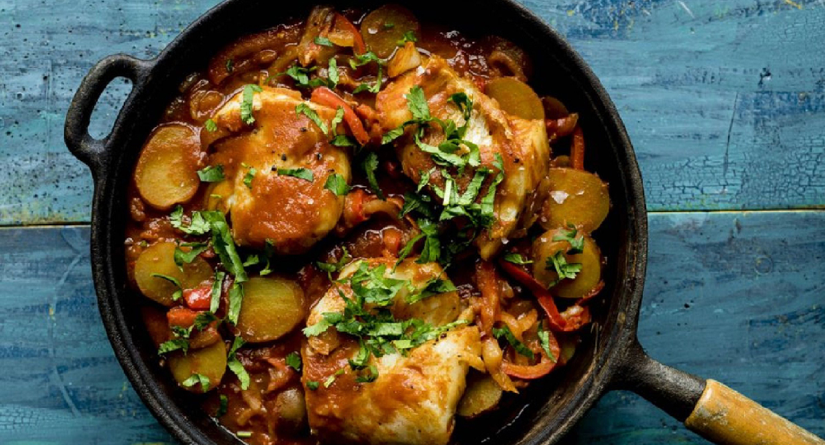 Casserole de poisson «One Pot» aux poivrons et tomates | Recette 100 % ...