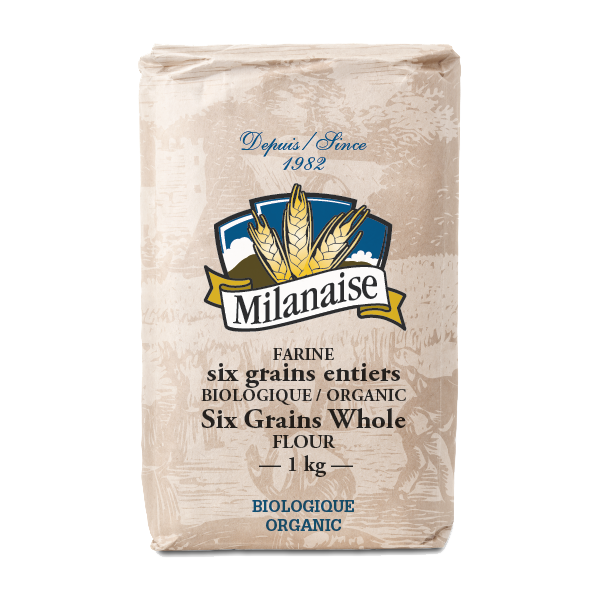 Farine Six Grains entiers Biologique | La Milanaise | Aliments du Québec