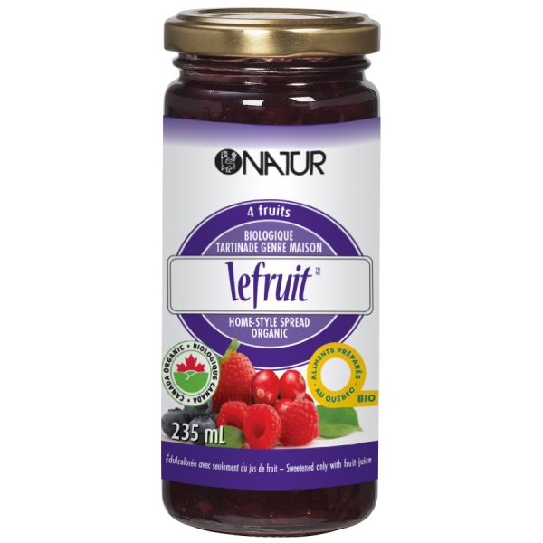 NATUR LE FRUIT ORGANIC SPREAD - 4 FRUITS | Bioforce Canada Inc ...