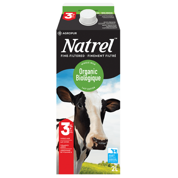 Whole organic fine-filtered milk 3.8% M.F. | Agropur Cooperative ...