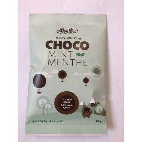 Friandises CHOCO Menthe Sans Sucre Ajouté | Aliments Mont-Bec Inc ...