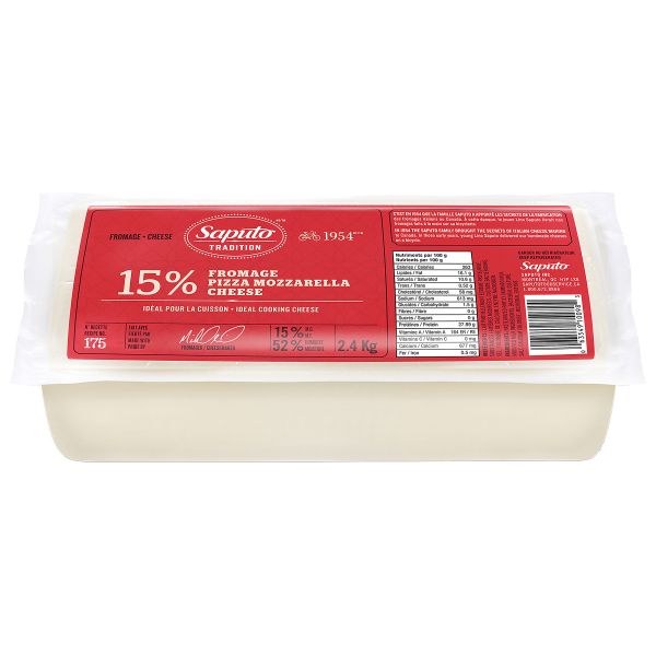 Pizza Mozzarella 15% M.F. 3D Block | Saputo Produits Laitiers Canada S ...