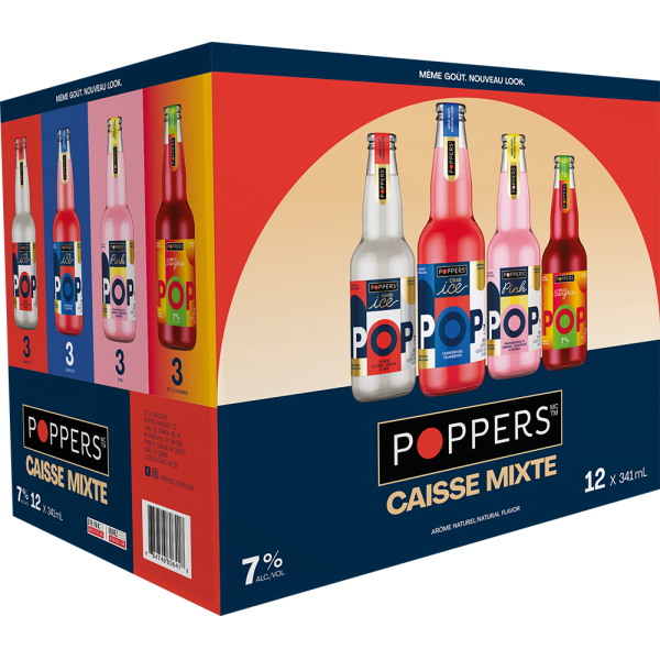 Poppers Caisse mixte bouteilles 7% 12x341mL | BROUE-ALLIANCE INC ...