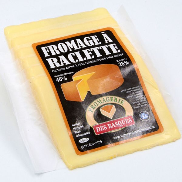 Fromage à raclette en tranche | Fromagerie des Basques | Aliments du Québec
