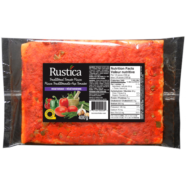 Pizza Traditionnelle Aux Tomates Végétariennes | Les Aliments Rustica ...