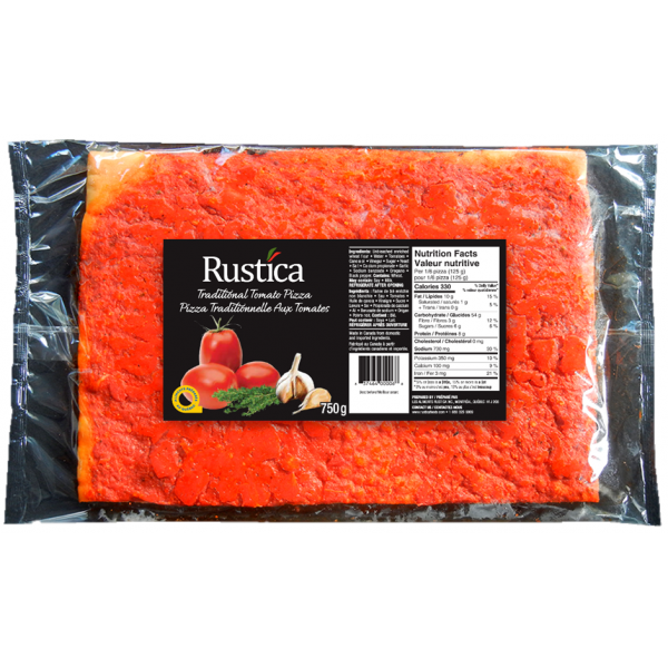 Pizza traditionnelle aux tomates | Les Aliments Rustica Inc. | Aliments ...