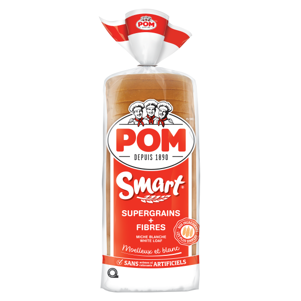 POM Smart Supergrains Fibre White Loaf | Bimbo Canada | Aliments du Québec