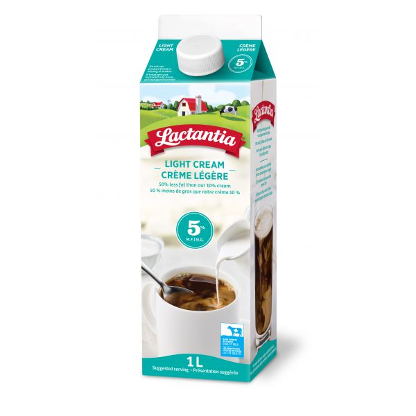 Crème 5% légère Lactantia | Lactalis Canada Inc | Aliments du Québec