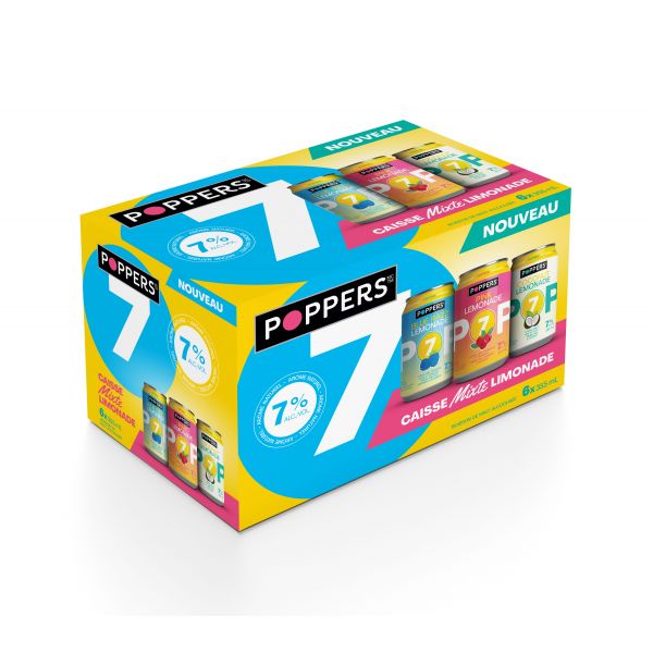 Poppers Hard Lemonade caisse mixte 6x355 mL | BROUE-ALLIANCE INC ...