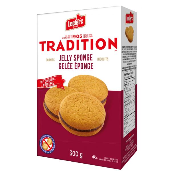 Biscuits Tradition gelée éponge. | Biscuits Leclerc | Aliments du Québec