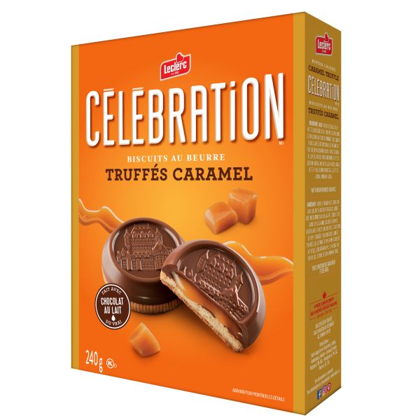 Biscuits au beurre Truffés caramel recouverts de vrai chocolat au lait ...