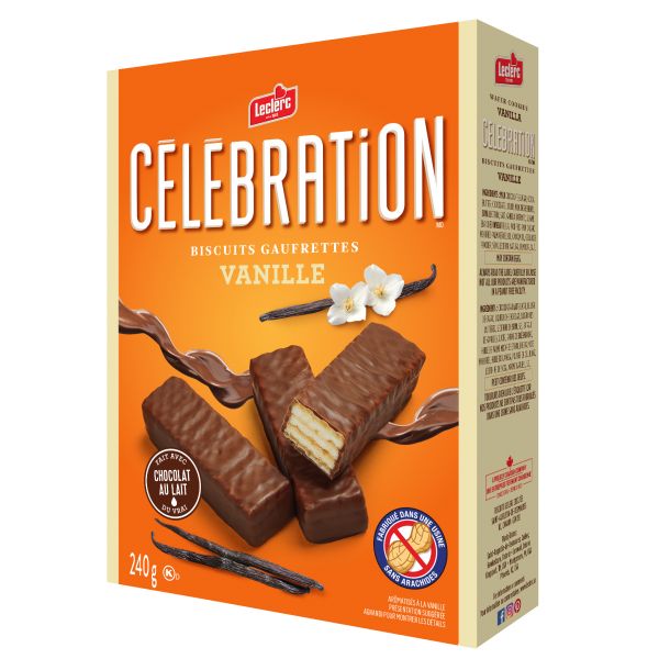 Biscuits gaufrettes Vanille enrobés de vrai chocolat au lait | Biscuits ...