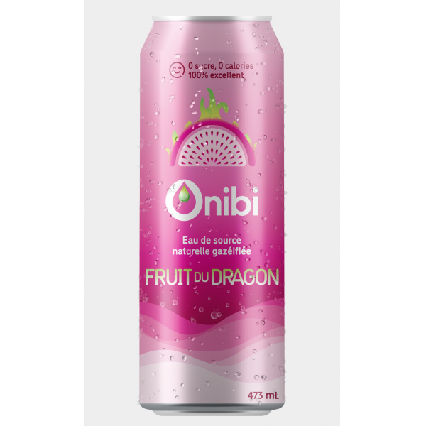 Carbonated natural spring water - dragonfruit | Onibi | Aliments du Québec