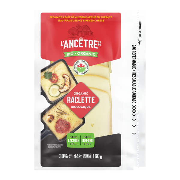 Organic sliced Raclette cheese | Fromagerie L'Ancêtre Inc. | Aliments ...