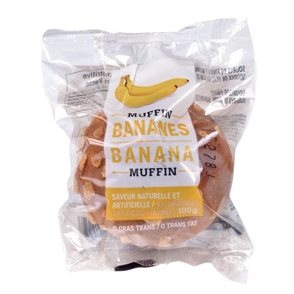 MUFFINS CUITS EMBALLÉS BANANE 100g MV412 | NOVALI GOURMET INC ...