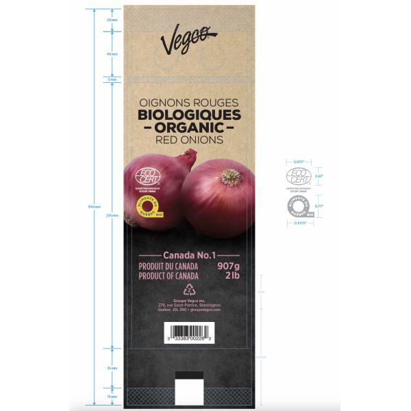 Oignons rouges biologiques | Groupe Vegco inc. | Aliments du Québec
