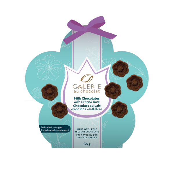 Chocolats au lait avec riz croustillant | GALERIE AU CHOCOLAT QUEBEC ...