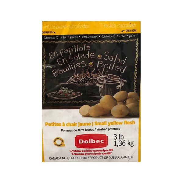 Petites pommes de terre jaunes | Patates Dolbec inc. | Aliments du Québec