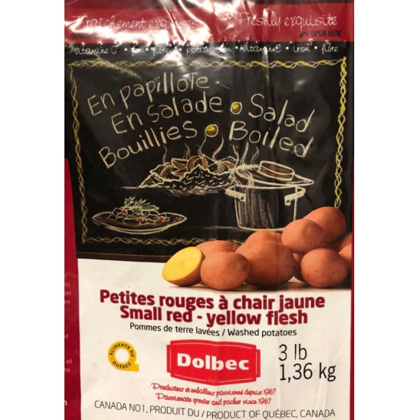 Petites pommes de terre rouge à chair jaune | Patates Dolbec inc ...