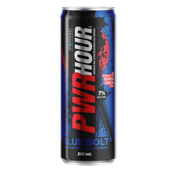 Poppers PWRHOUR Blue Bolt | BROUE-ALLIANCE INC. | Aliments du Québec