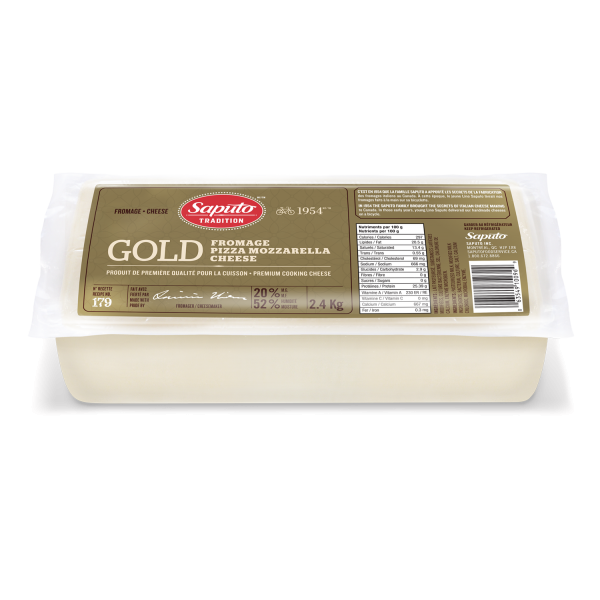 Gold Pizza Mozzarella 20% M.F. 3D | Saputo Produits Laitiers Canada S.E ...