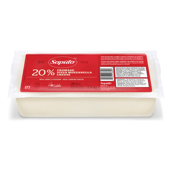 Pizza Mozzarella 20% M.F. 3D Block | Saputo Produits Laitiers Canada S ...