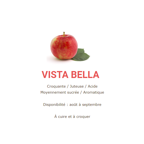 Pommes Vista Bella | Verger rouge pomme inc. | Aliments du Québec