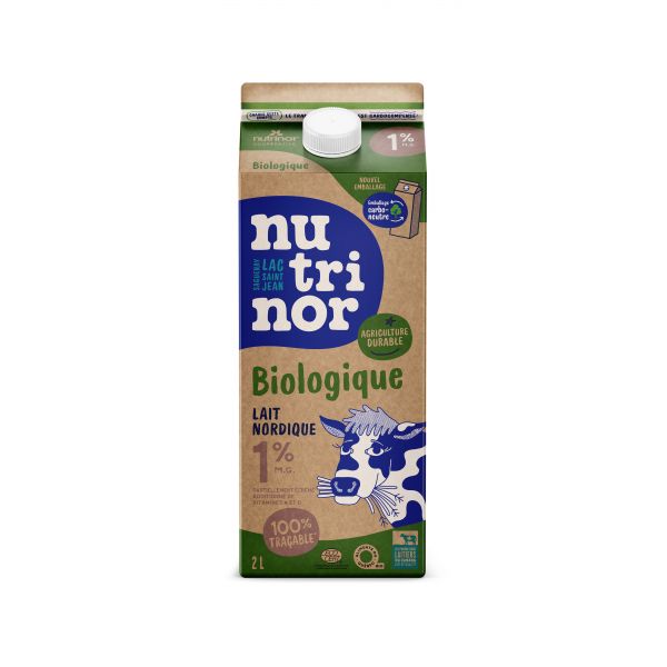 1% organic nordic milk | Nutrinor nordic milk | Aliments du Québec