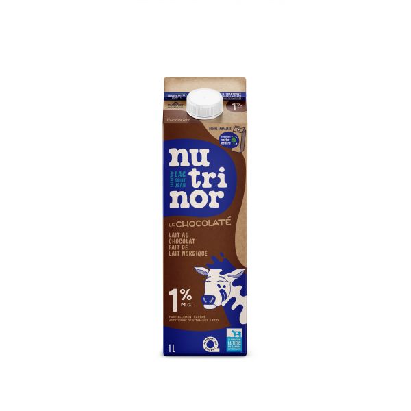 Lait au chocolat 1% | Nutrinor Lait nordique | Aliments du Québec