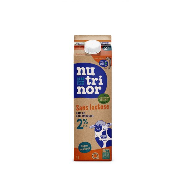 Lait sans lactose 2% | Nutrinor Lait nordique | Aliments du Québec