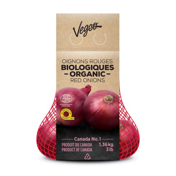 Oignons rouges biologiques | Groupe Vegco inc. | Aliments du Québec