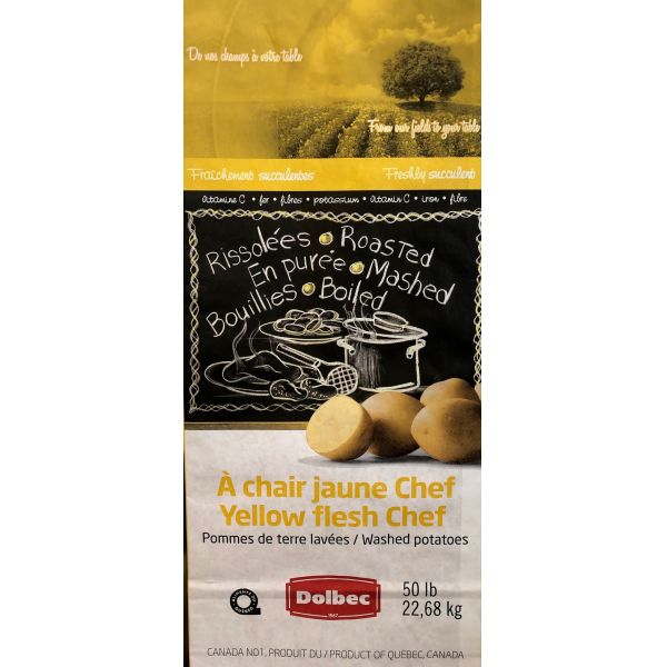 Pomme de terre jaune Chef | Patates Dolbec inc. | Aliments du Québec