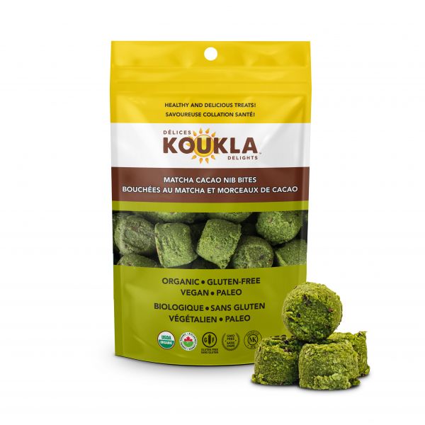 Matcha Cacao Nib Bites | Délices Koukla Delights | Aliments du Québec