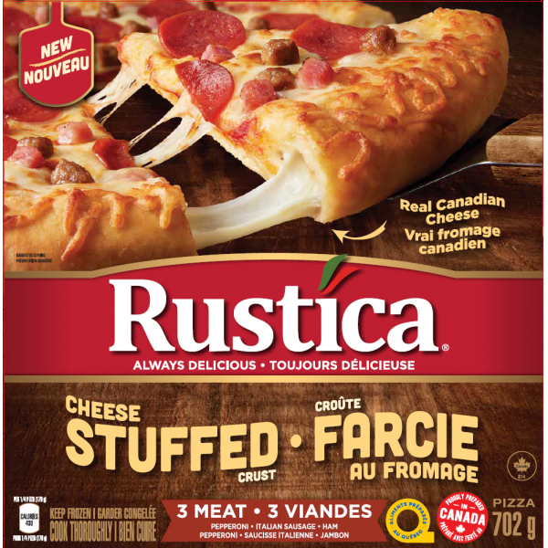 Rustica Stuffed Crust 3 Meat Pizza | Rustica Foods Inc. | Aliments du ...