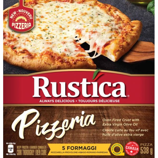 Rustica Pizzeria 5 Formaggi Pizza | Rustica Foods Inc. | Aliments du Québec