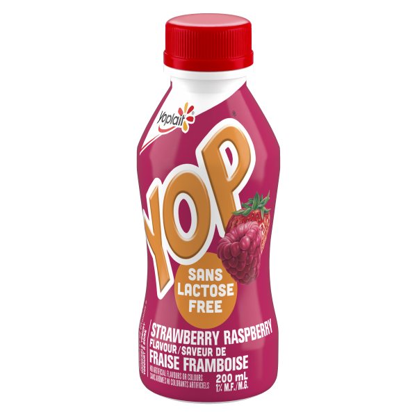 Yoplait Yop Fraise Framboise sans lactose | Yoplait Liberte Canada Co ...