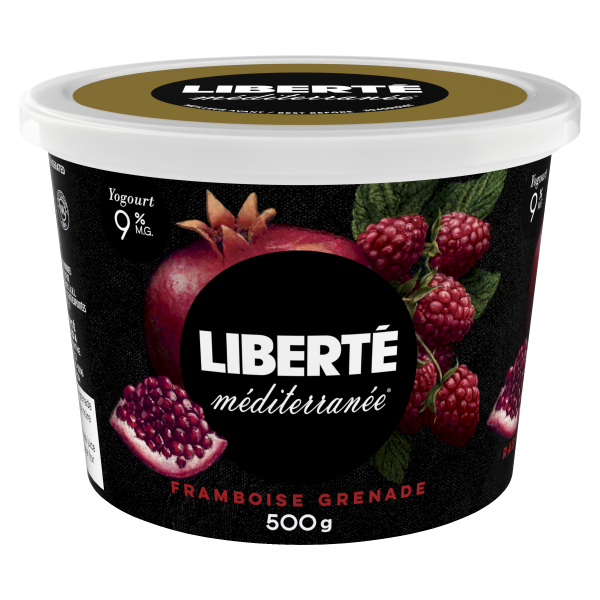 Yogourt Méditerranée 9% Framboise Grenade | Yoplait Liberte Canada Co ...