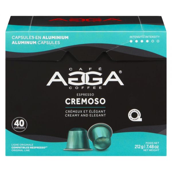 Café Cremoso 40 unités | CAFÉ AGGA V.I.P. INC | Aliments du Québec