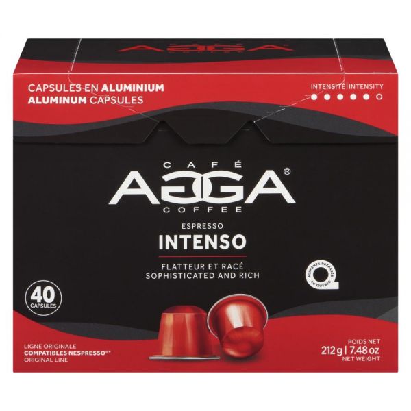 Café Intenso 40 unités | CAFÉ AGGA V.I.P. INC | Aliments du Québec