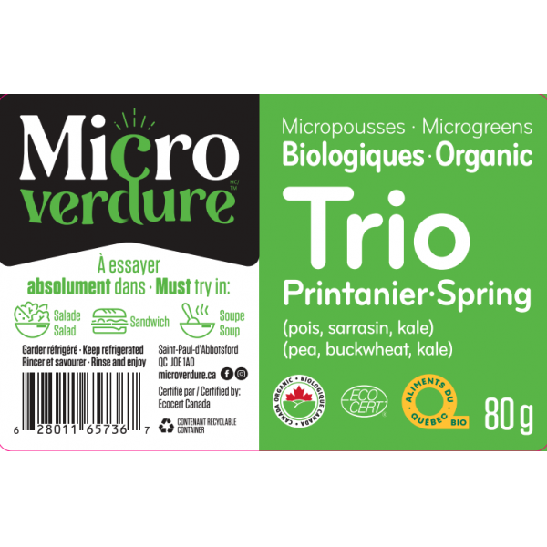 Trio Printanier | Micro Verdure Inc. | Aliments du Québec