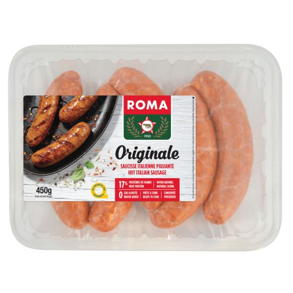 Roma Hot Italian Sausage | Aliments Roma Food Products Ltd | Aliments ...