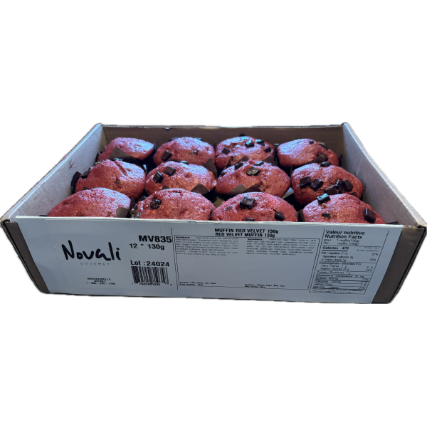 Muffin Red Velvet 130g MV835 | NOVALI GOURMET INC. | Aliments du Québec