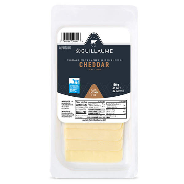 Cheddar fort St-Guillaume, en tranches | Fromagerie St-Guillaume ...