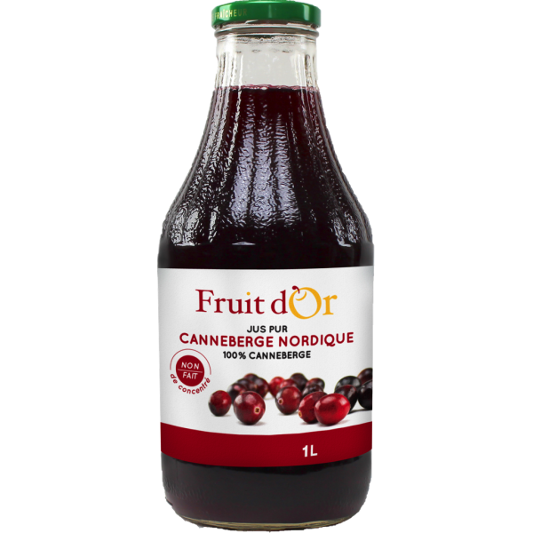 Jus de canneberge pur | Fruit D'or Inc. | Aliments du Québec