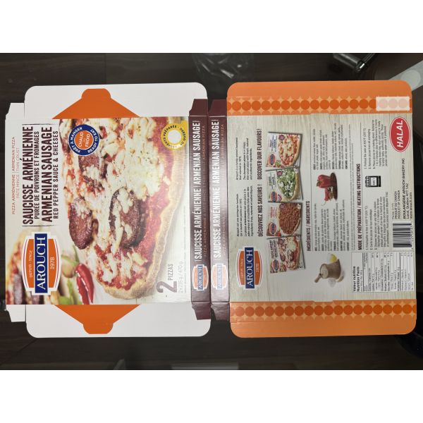 Pizza Saucisse Arménienne et Fromages | Boulangerie Arouch Inc ...