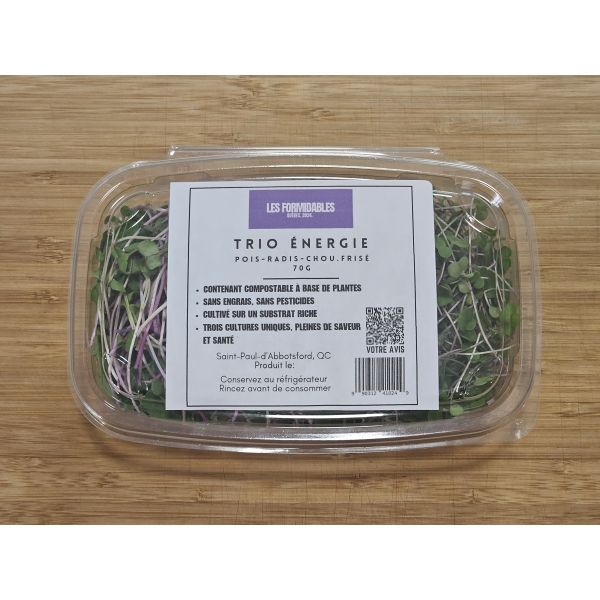 Micro-pousses - Trio Énergie | La ferme les formidables | Aliments du ...